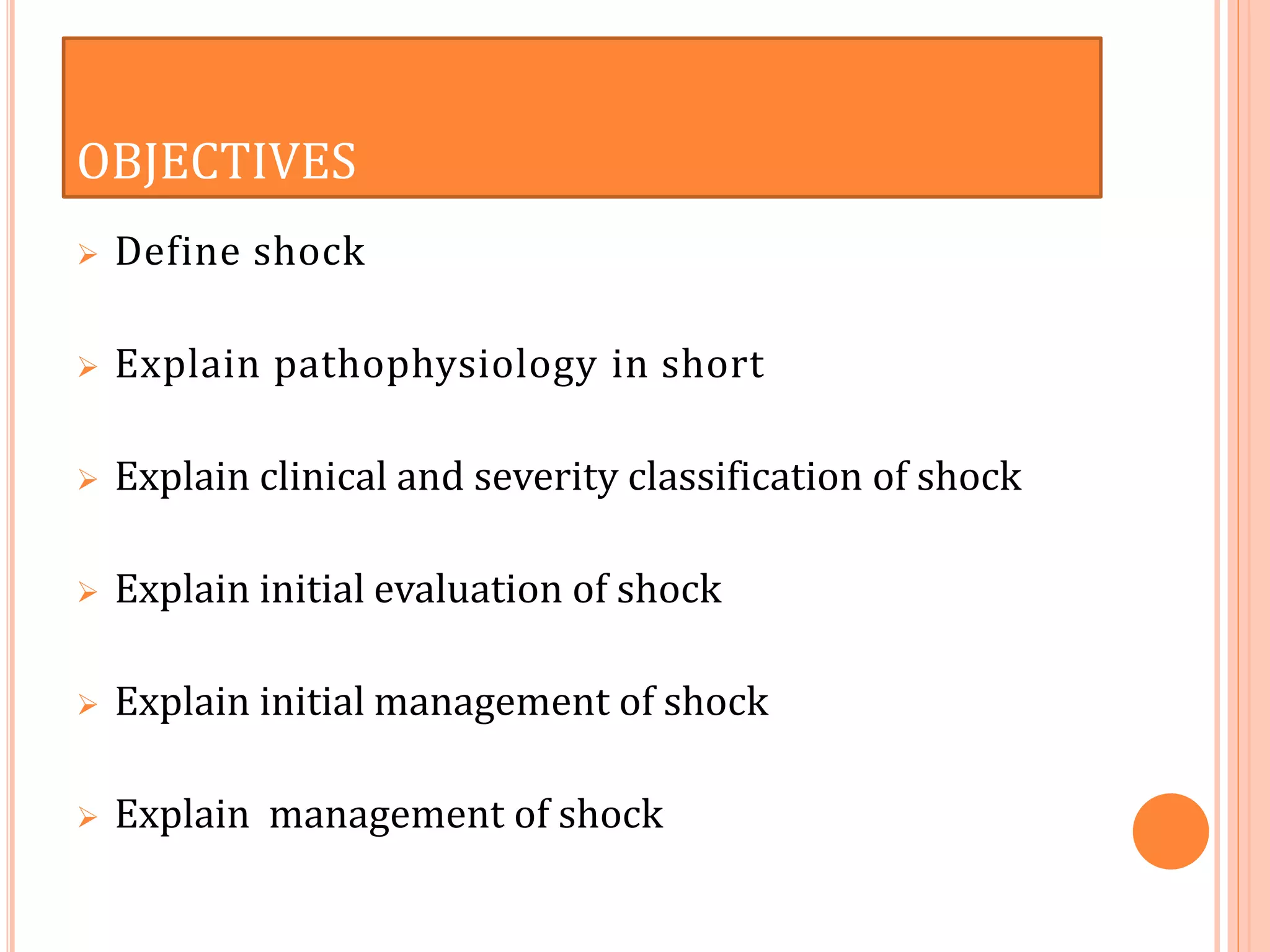 Management of shock in children | PPTX
