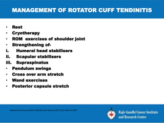Management of shoulder dysfunction in breast cancer | PPTX