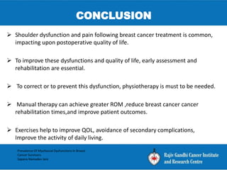 Management of shoulder dysfunction in breast cancer | PPTX