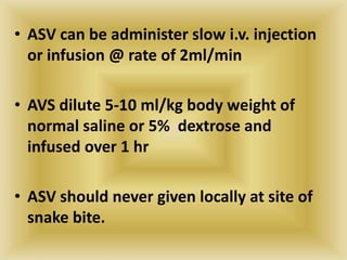 Management of snake bite | PPTX