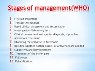 Management of snake bite | PPTX