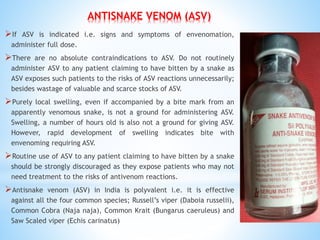 Management of snake bite | PPTX
