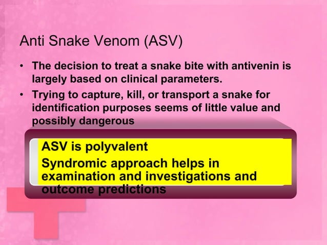 Management of snake bite victims | PPTX