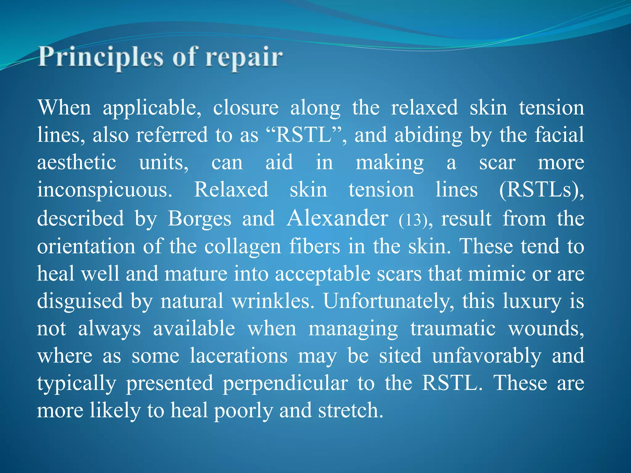 Management of soft tissue injuries in facial trauma | PPTX