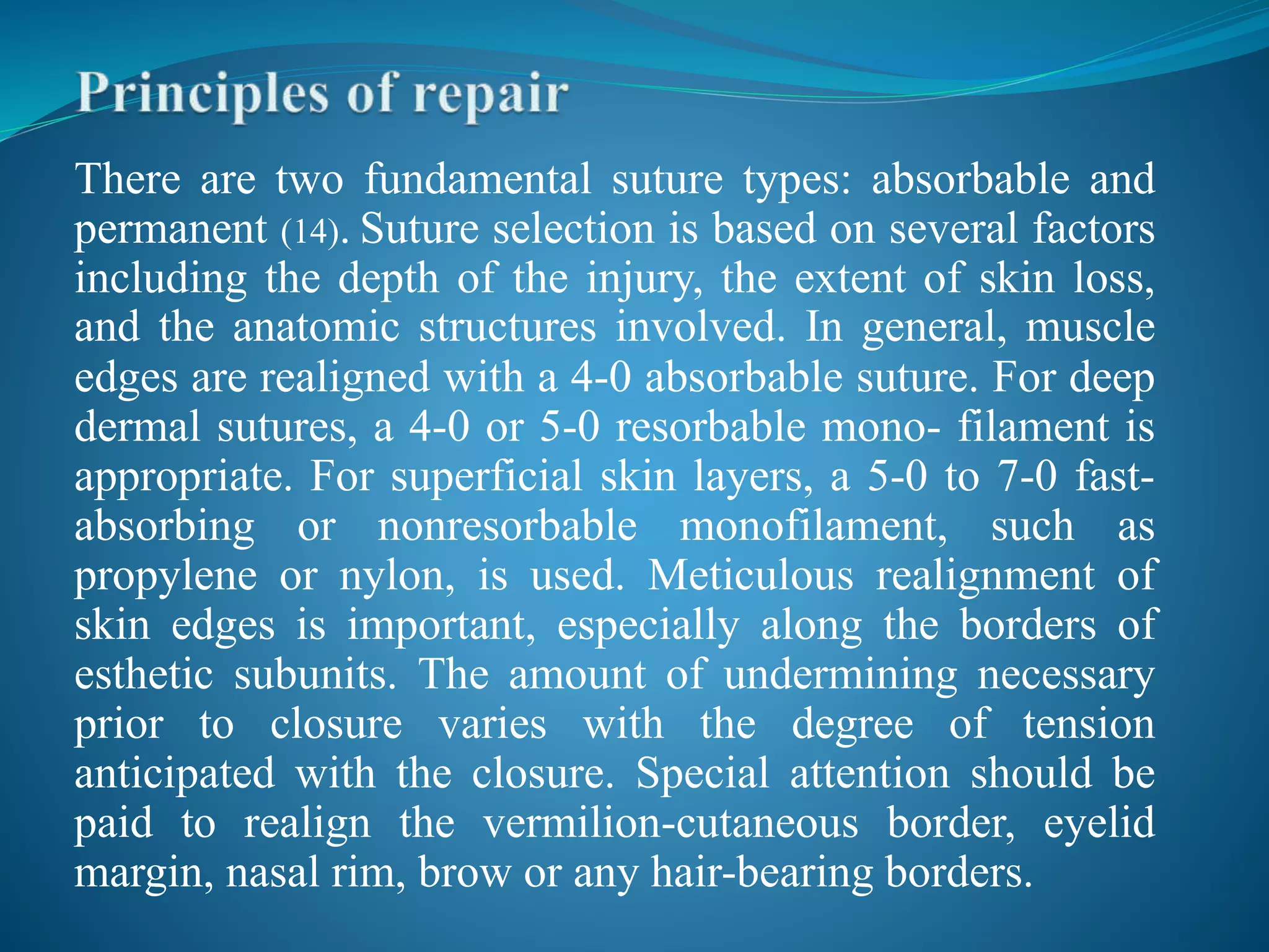 Management of soft tissue injuries in facial trauma | PPTX