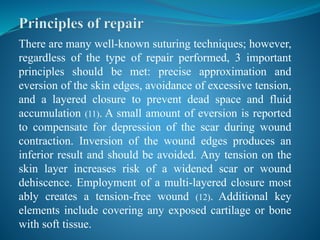 Management of soft tissue injuries in facial trauma | PPTX