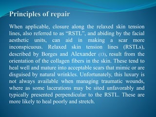 Management of soft tissue injuries in facial trauma | PPTX