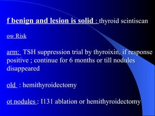 Management Of Solitary Thyroid Nodule | PPT