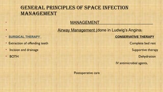 MANAGEMENT OF SPACE INFECTION BY DR SHRUTI | PPTX
