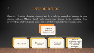 Management of spasticity | PPTX