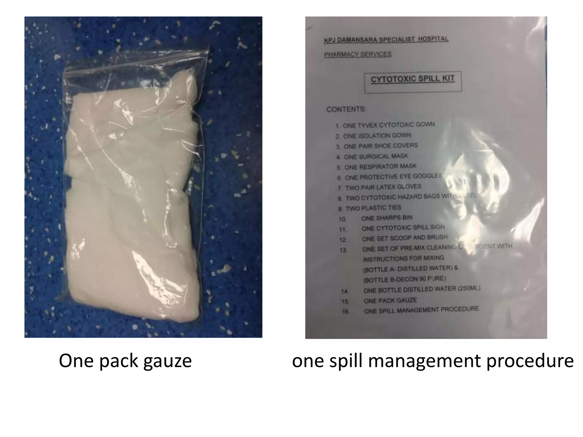 Management of spillage of cytotoxic drugs | PPTX