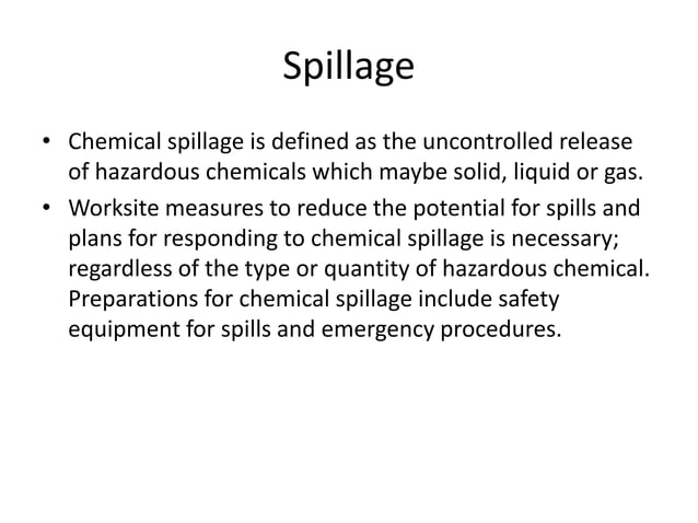 Management of spillage of cytotoxic drugs | PPTX | First Aid | Injuries
