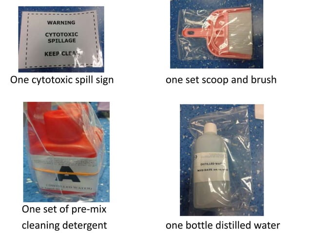 Management of spillage of cytotoxic drugs | PPTX | First Aid | Injuries