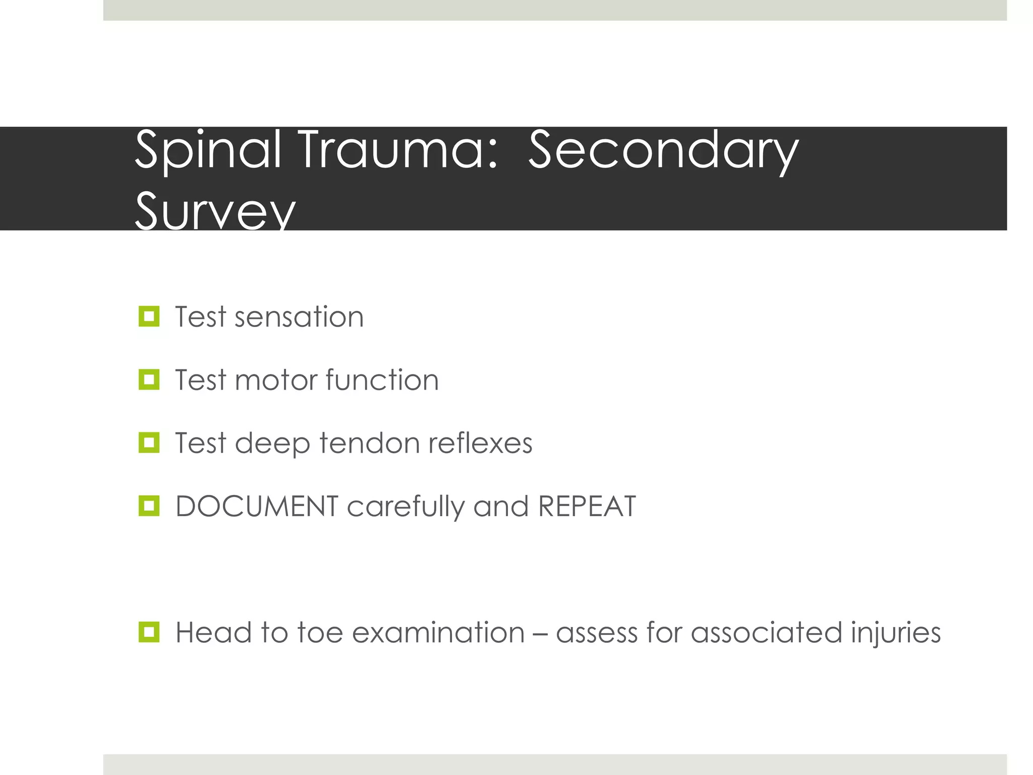 Management of spinal trauma | PPTX