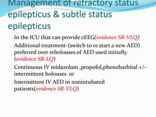 Management of status epilepticus an update | PPTX