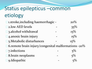 Management of status epilepticus an update | PPTX