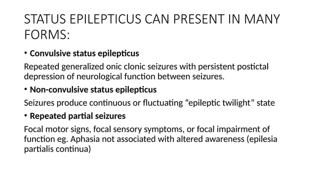 MANAGEMENT OF STATUS EPILEPTICUS IN THE ICU.pptx