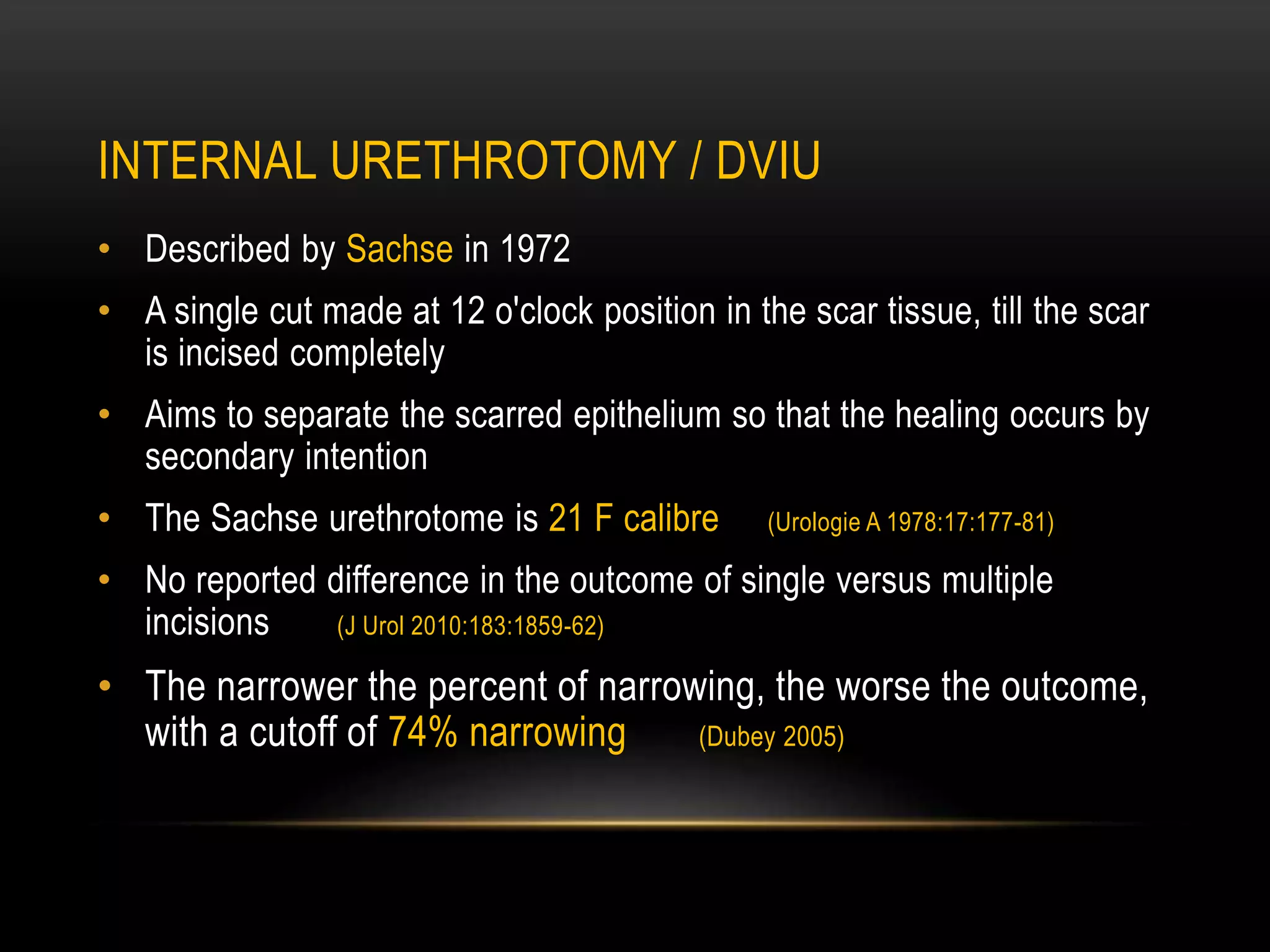 Management of stricture urethra | PPTX