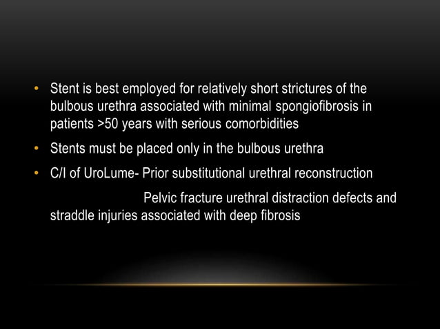 Management of stricture urethra | PPTX