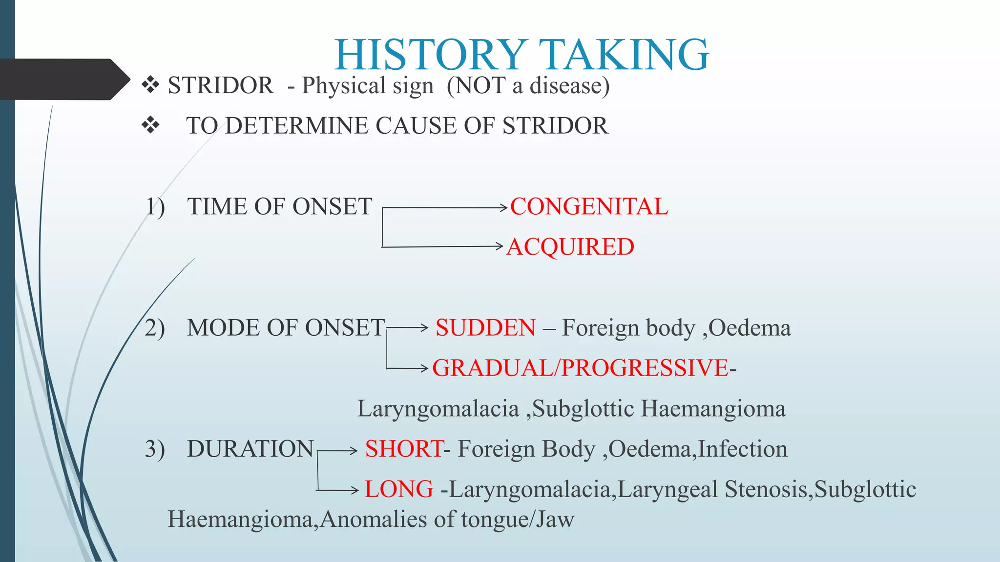 Management of stridor | PPTX