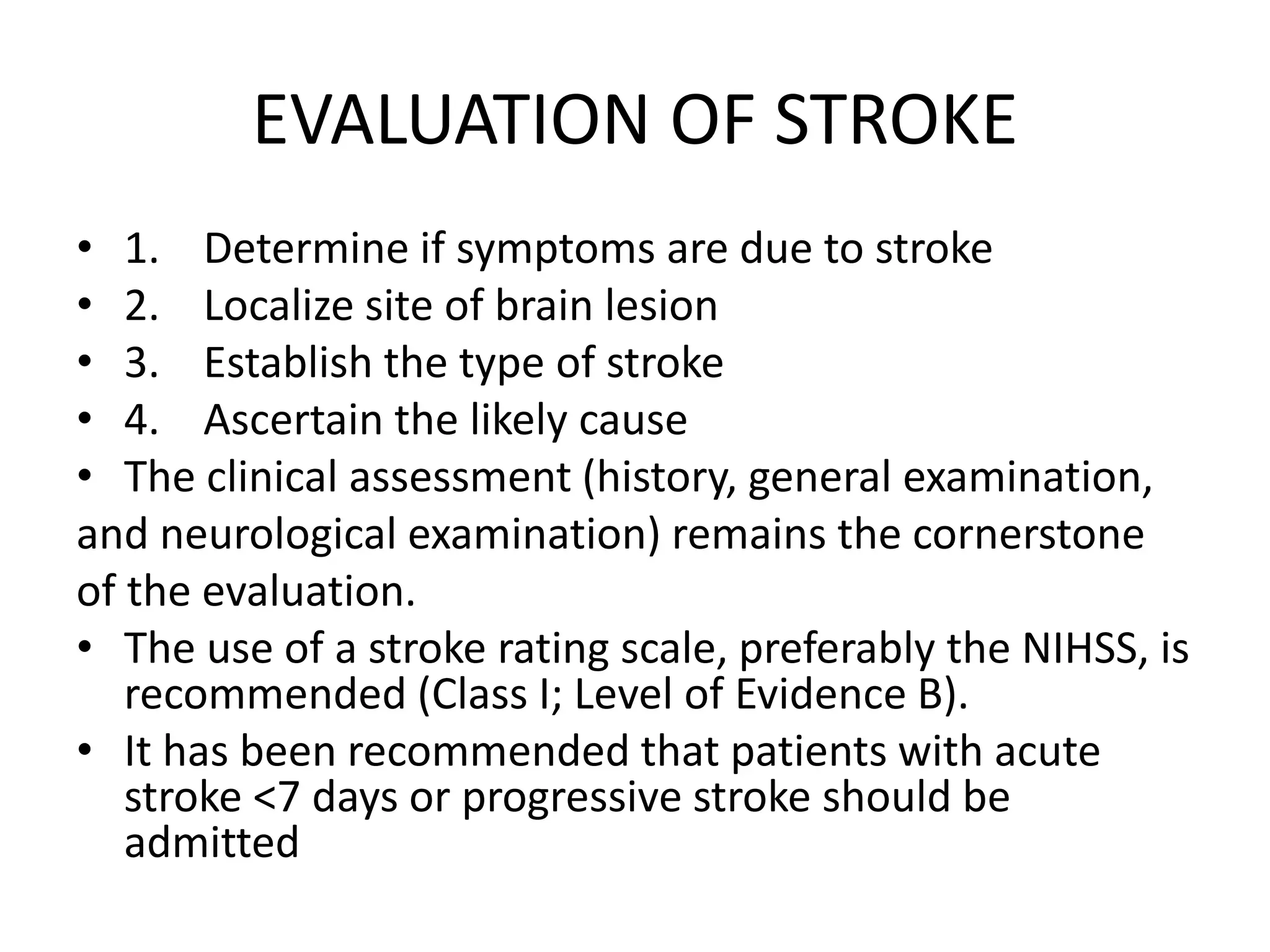 Management of stroke | PPTX