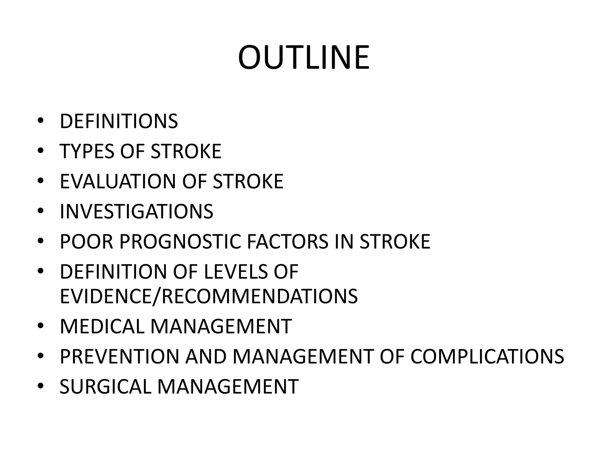 Management of stroke | PPTX