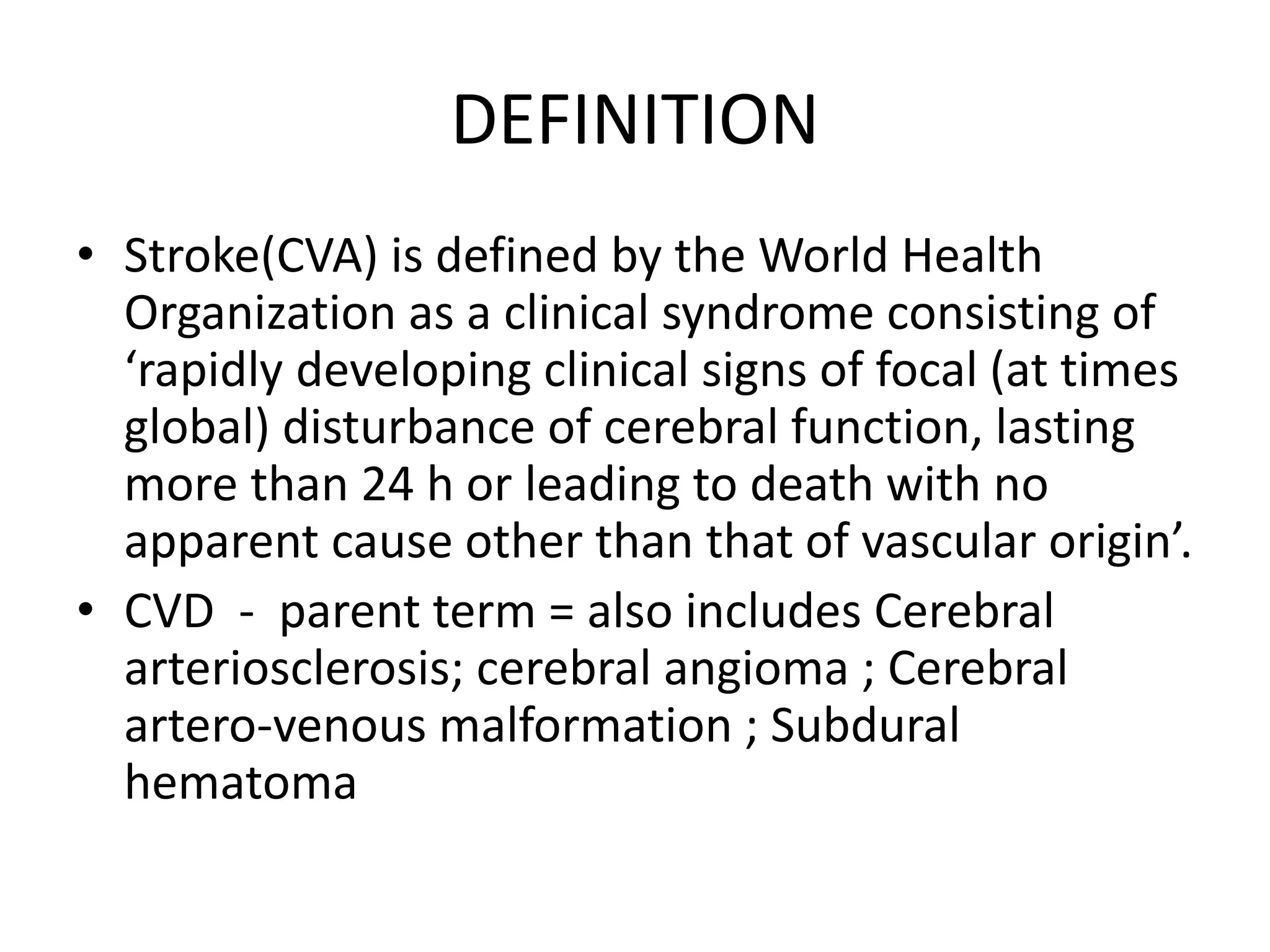 Management of stroke | PPTX