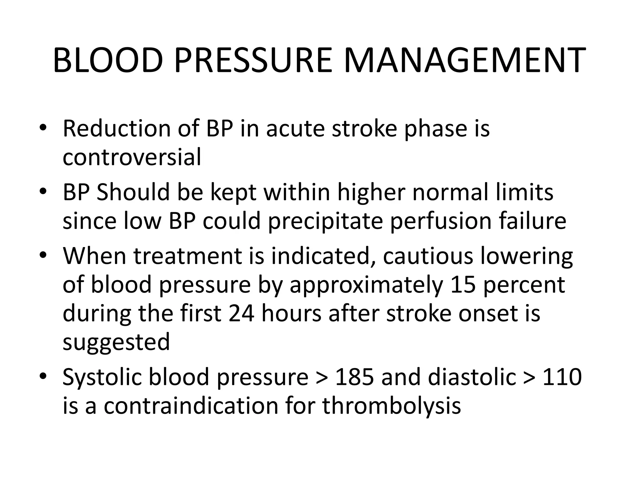 Management of stroke | PPTX