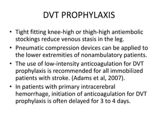 Management of stroke | PPTX