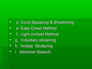 Management of stuttering | PPT