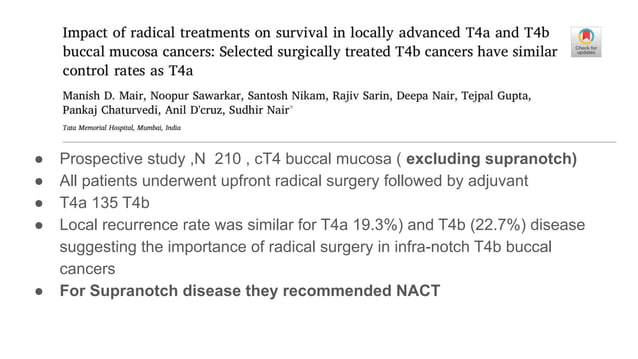 Management of supranotch disease by Dr Ankit Vishwani MCh head and neck ...