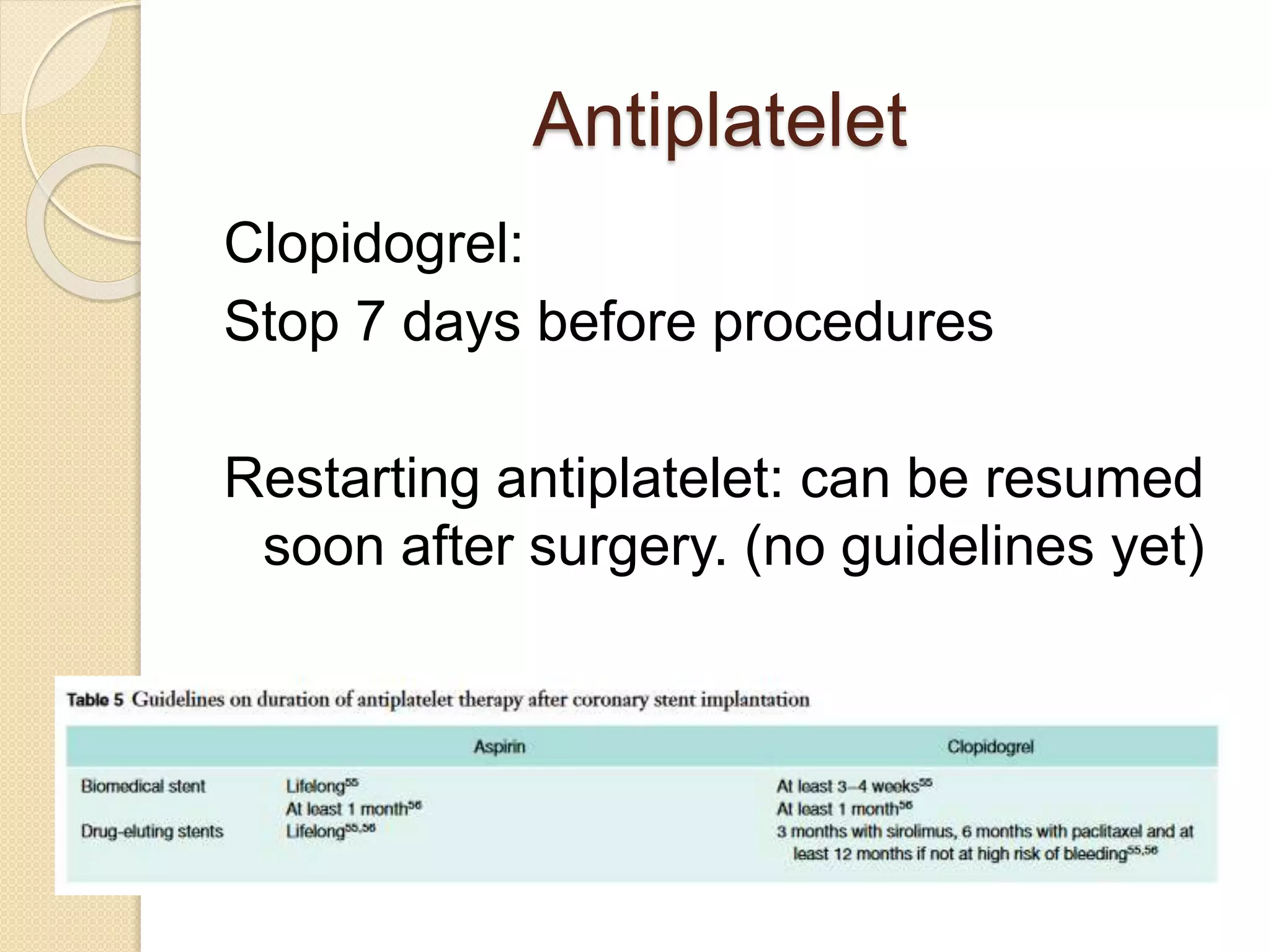 Management of Surgical Patients Receiving Anticoagulation and ...