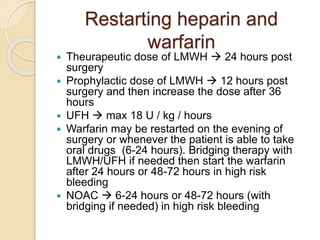 Management of Surgical Patients Receiving Anticoagulation and ...