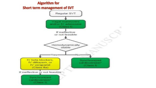 Management of svt in adult