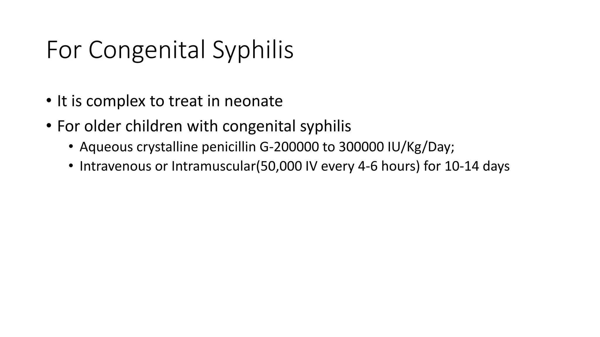 Management of syphilis | PPTX