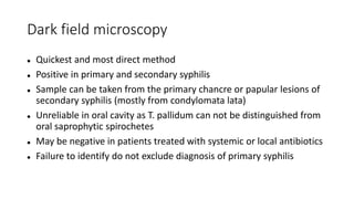 Management of syphilis | PPTX