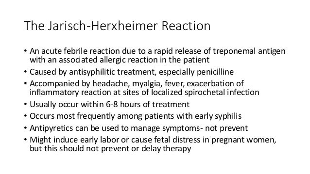 Management of syphilis