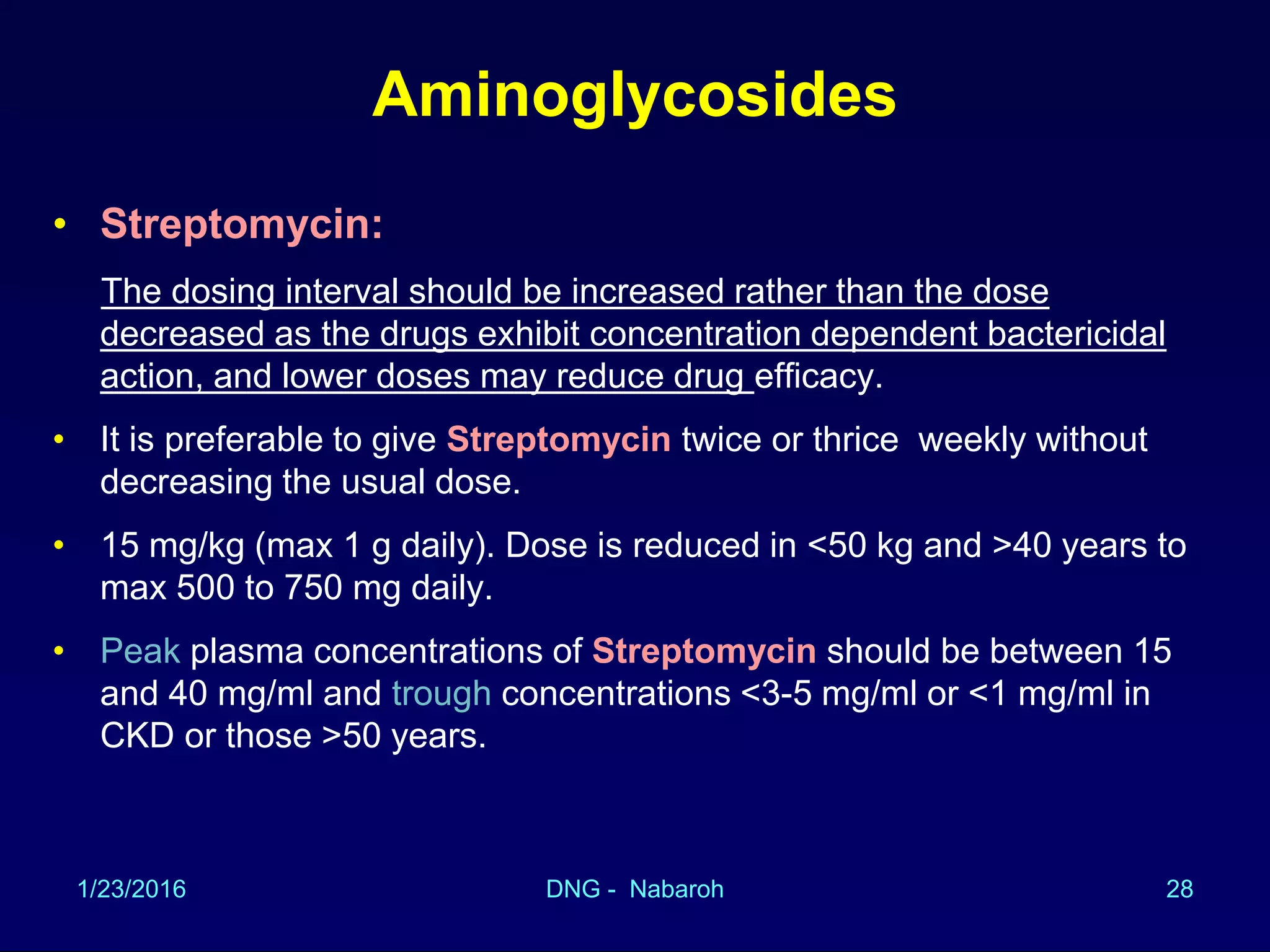Management of tb in ckd dr Tareq tantawy | PPTX