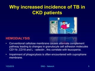 Management of tb in ckd dr Tareq tantawy | PPTX