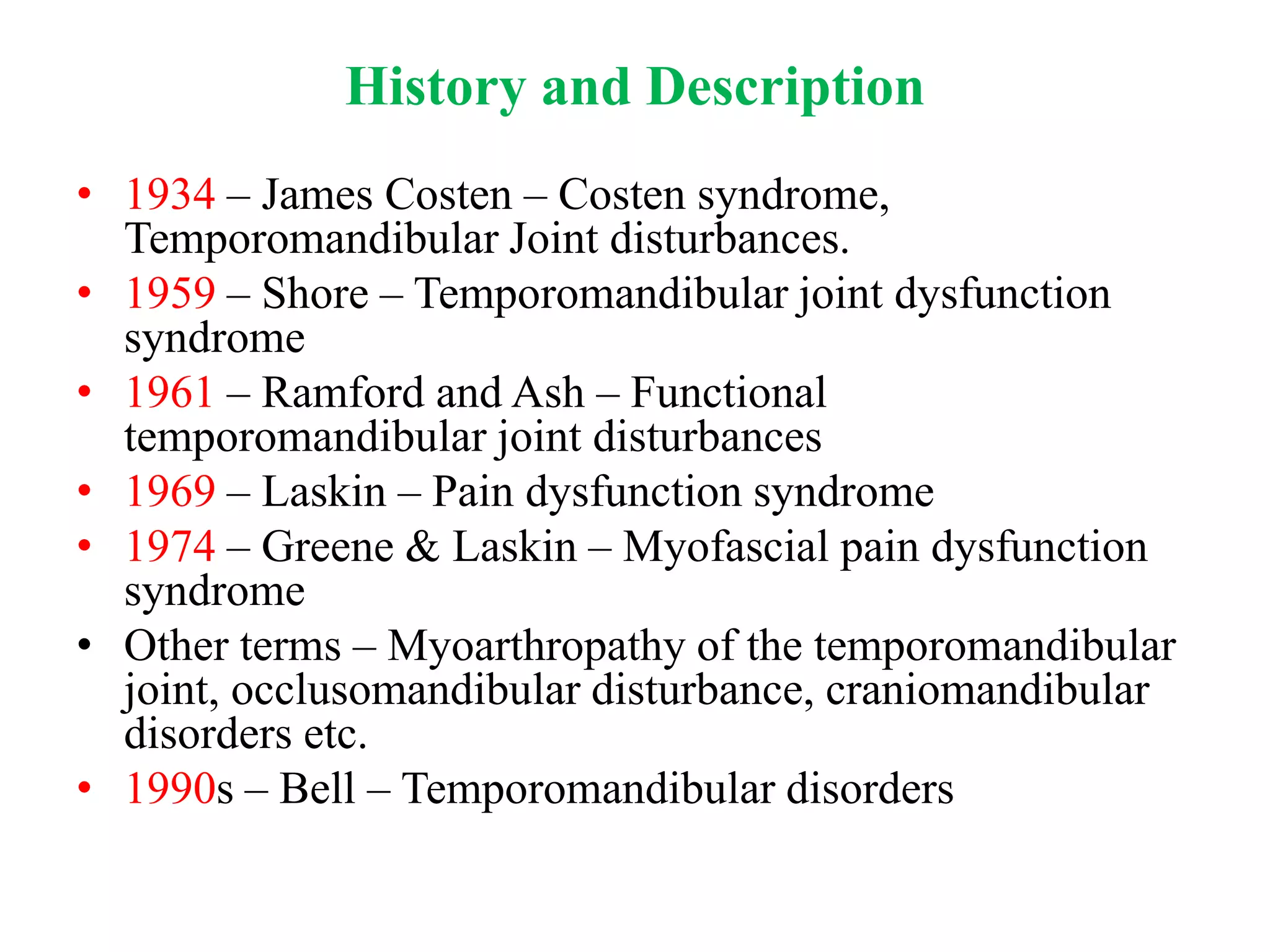 Management of temporomandibular disorders | PPTX