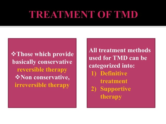 Management of temporomandibular disorders | PPTX
