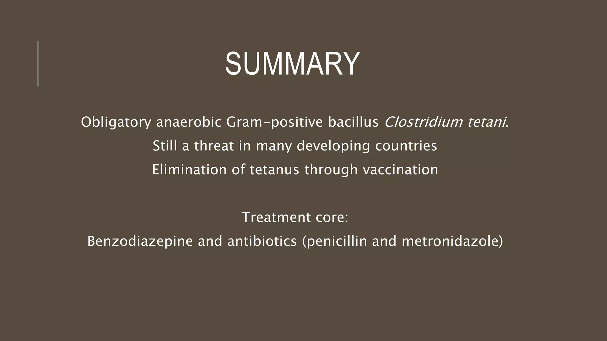 Management of Tetanus | PPTX