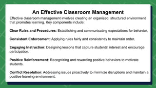 MANAGEMENT OF THE CLASSROOM LEARNING.pptx