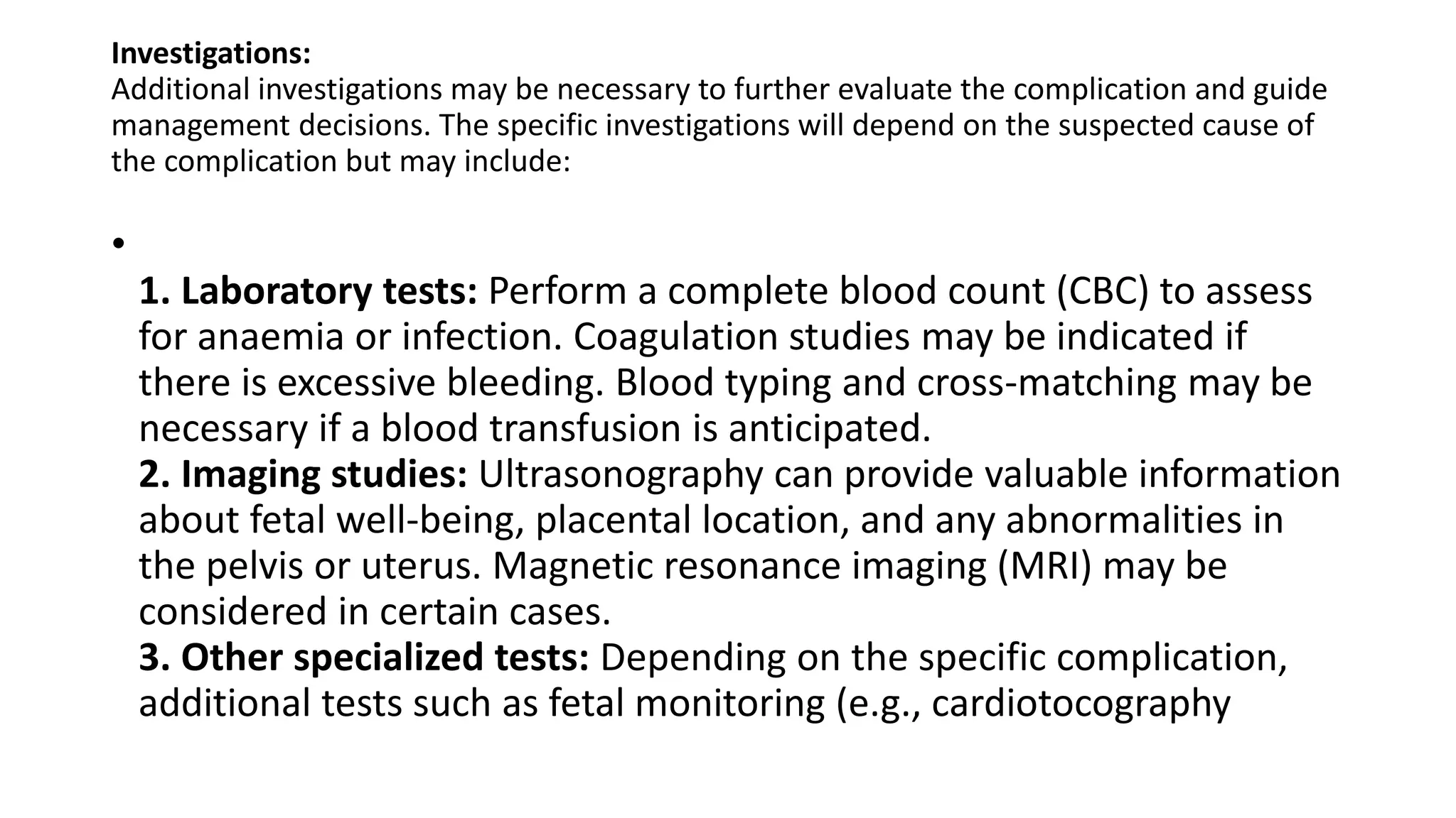 Management of the complications of second and third stages of labour ...
