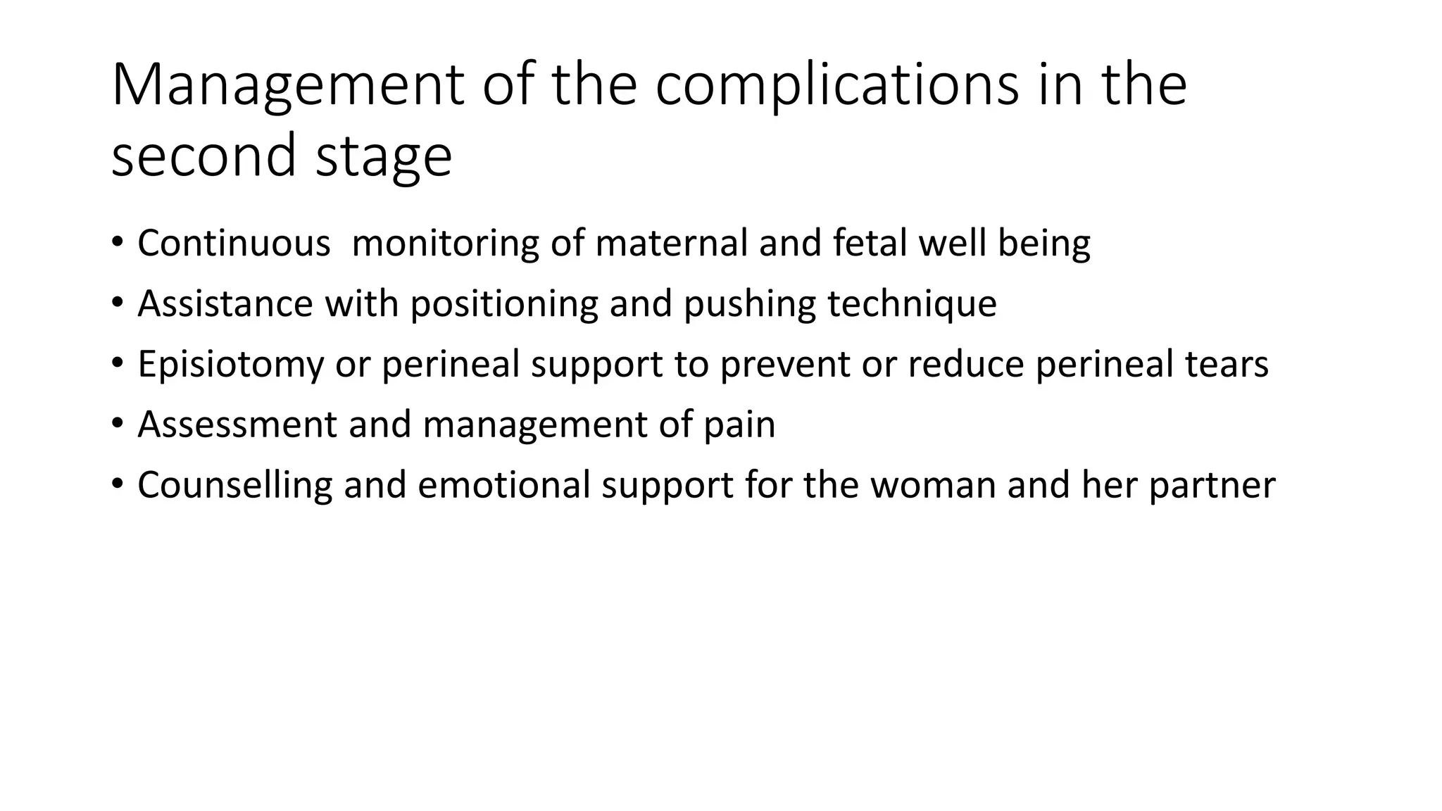 Management of the complications of second and third stages of labour ...