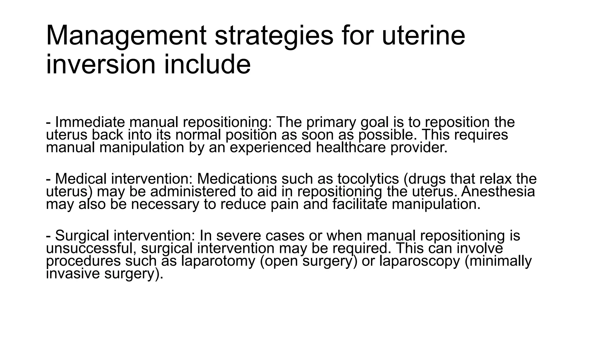 Management of the complications of second and third stages of labour ...