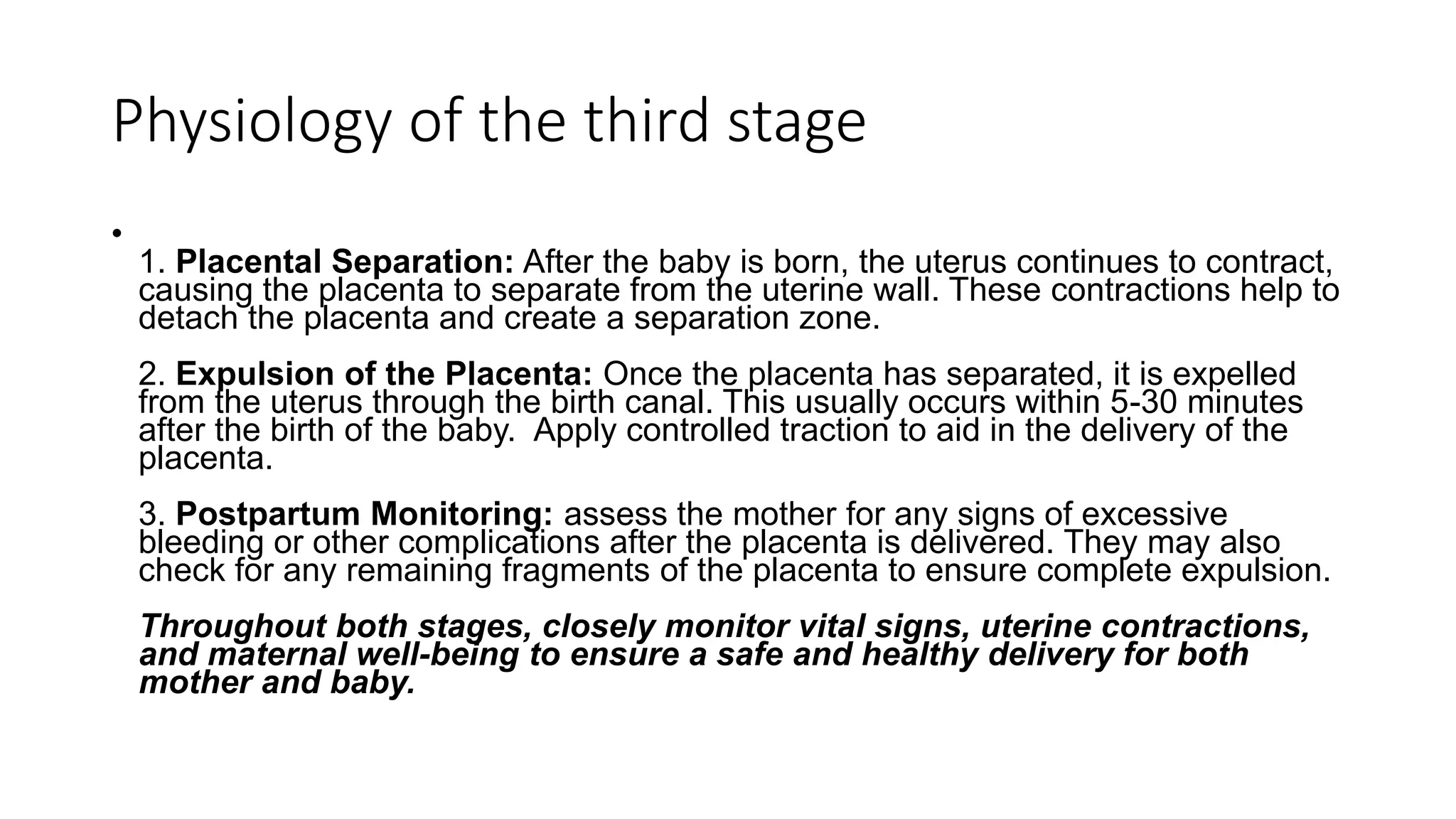 Management of the complications of second and third stages of labour ...