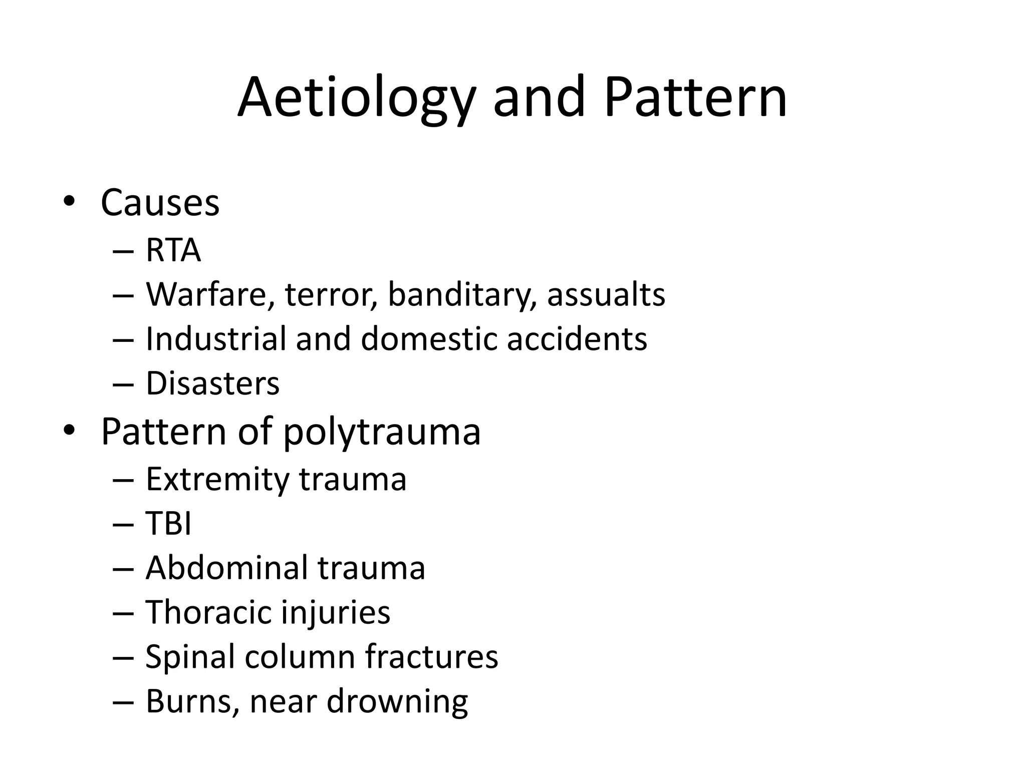 Principles of Management of the multiply injured patient | PPTX