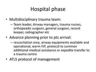 Principles of Management of the multiply injured patient | PPTX