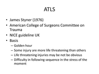 Principles of Management of the multiply injured patient | PPTX